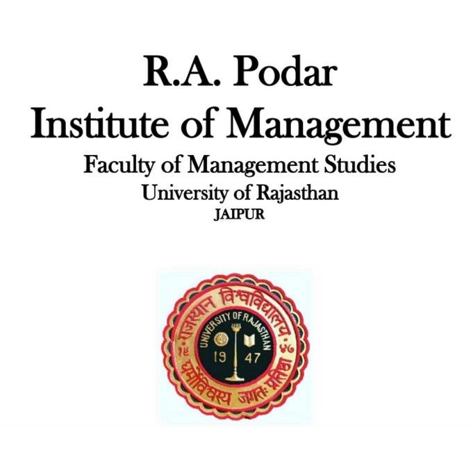 R A Podar Institute Of Management Jaipur Admission Courses Fees 